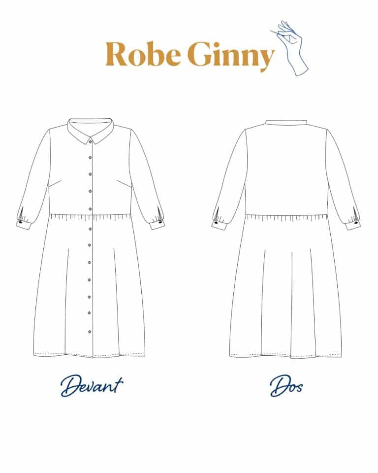 Patron Robe chemise Ginny | Patron couture | Majam
